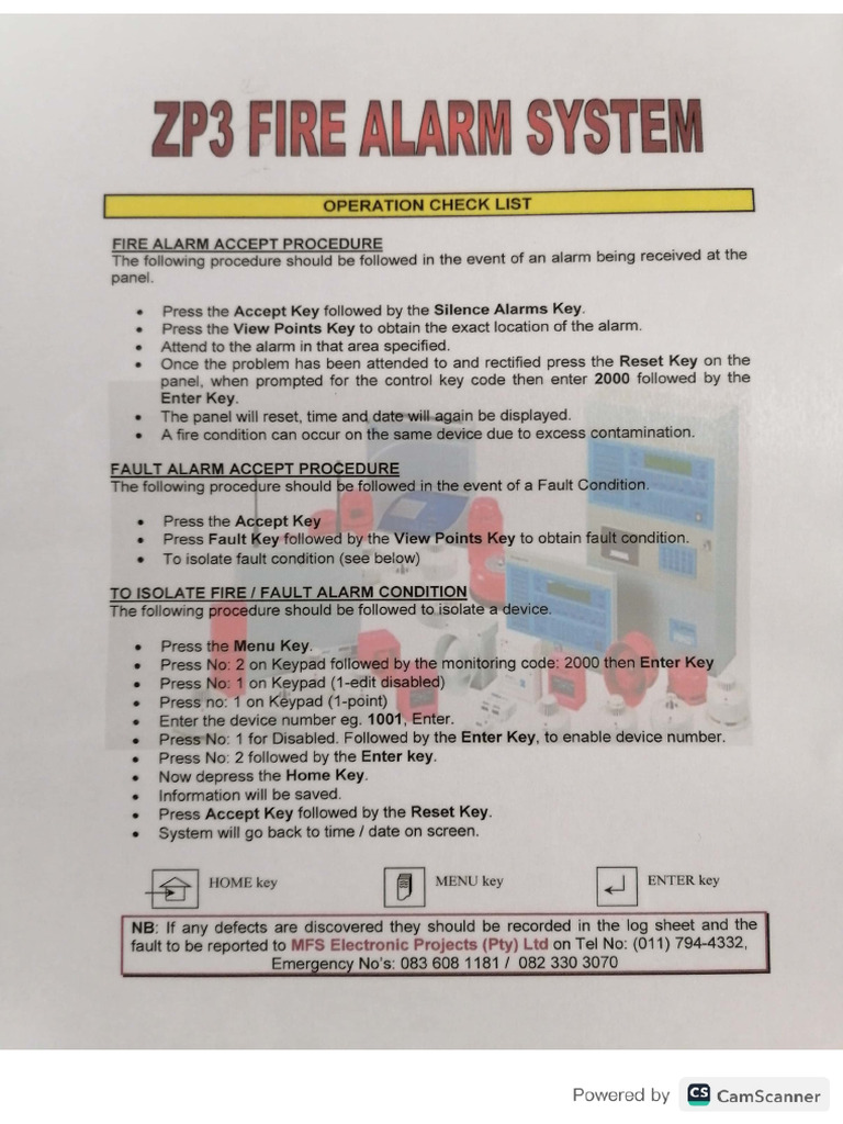 Fp3 Fire Alarm System Procedure | PDF