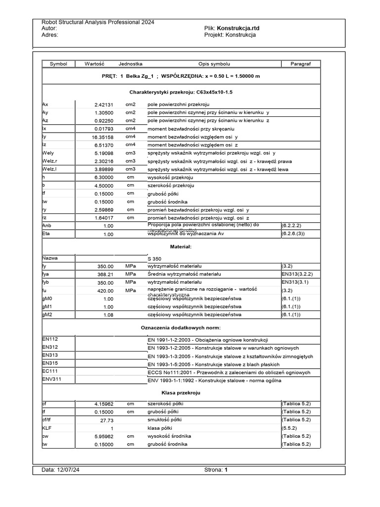 RSA Beam C63x45x10-1.5 | PDF