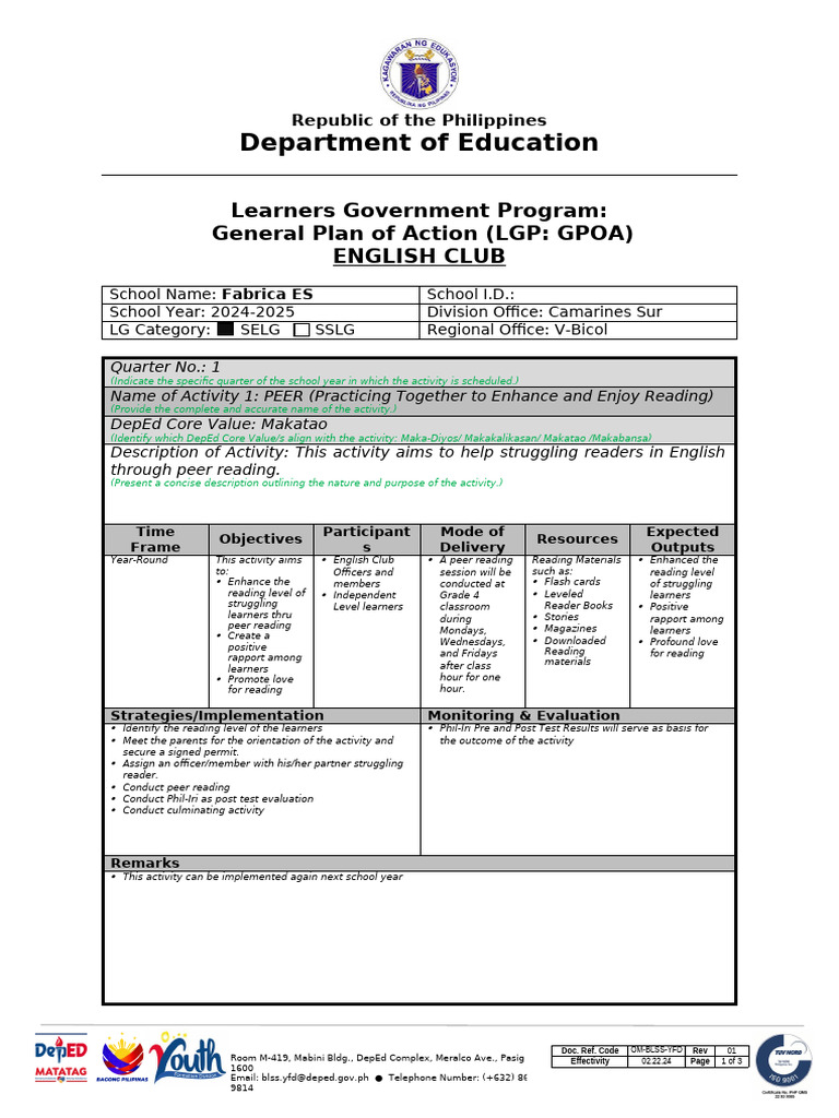 LGP Gpoa English | PDF | Learning
