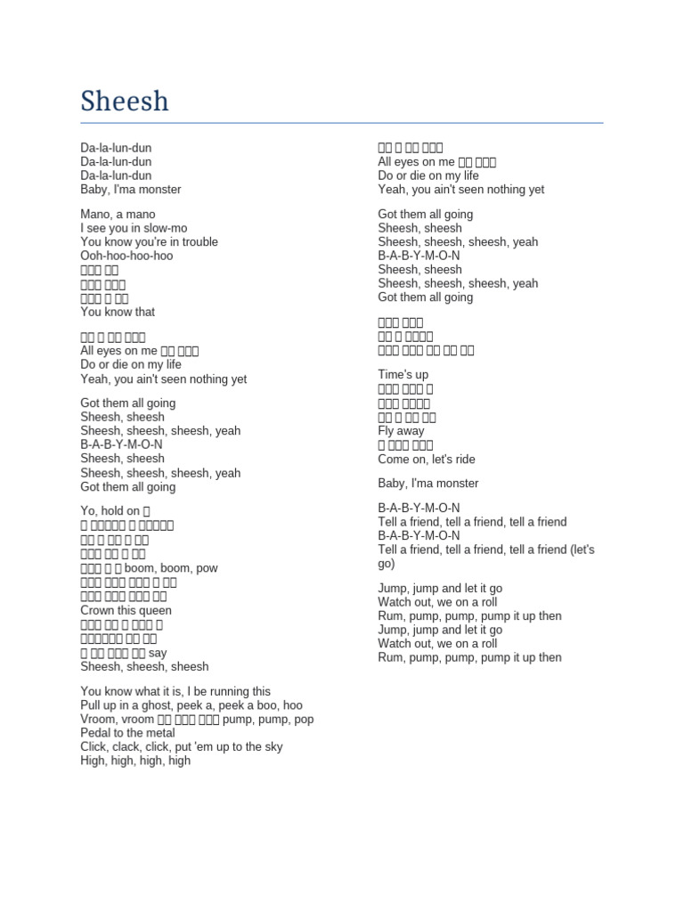 SHEESH | PDF | Rock Albums | Albums