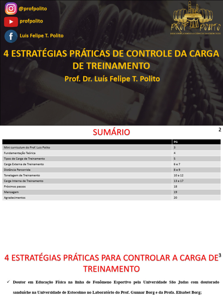 4 Passos Carga Treinamento | PDF