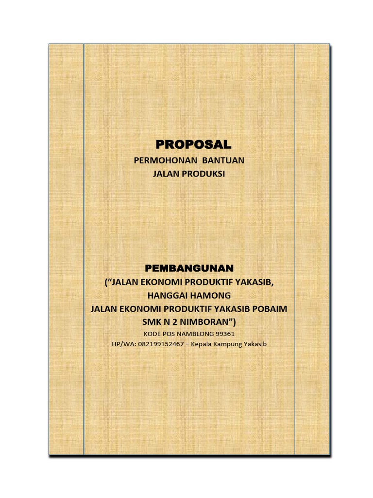 Proposal PJ Gubernur Papua 2022 | PDF