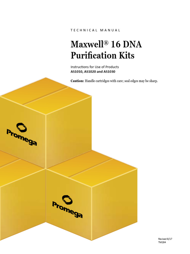 Maxwell 16 DNA Purification Kits TM284 | PDF | Protein Purification ...