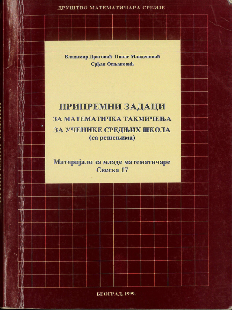 Pripremni Zadaci Za Matematicka Takmicenja Srednjih Skola | PDF