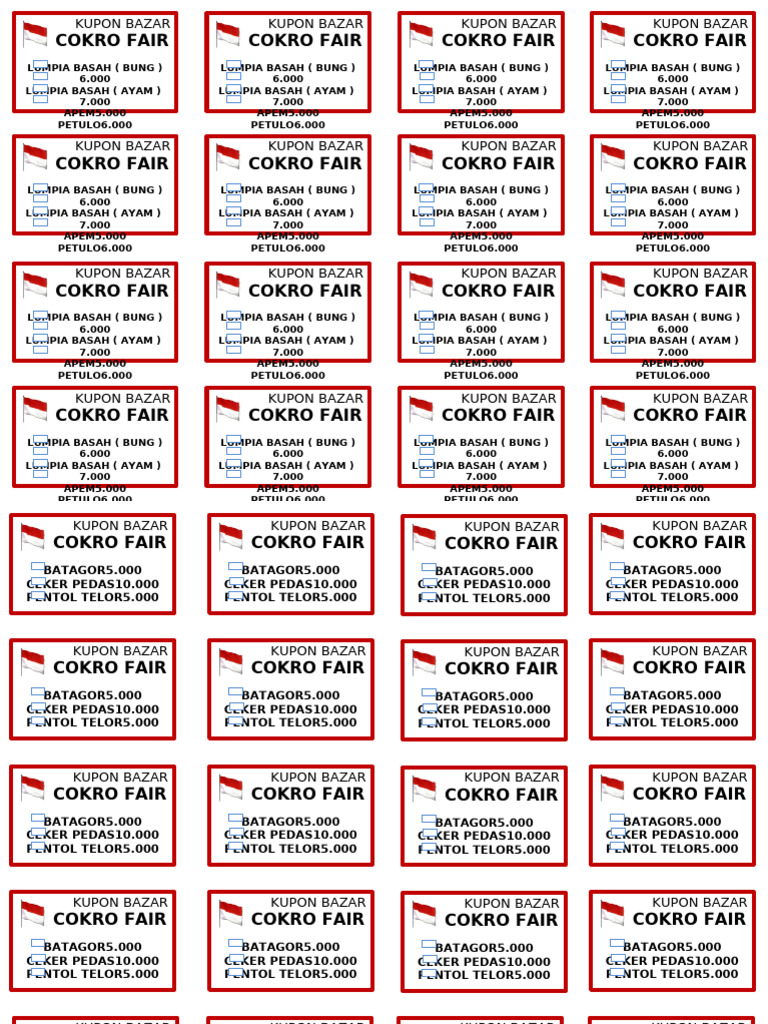 Kupon Cokro Fair | PDF