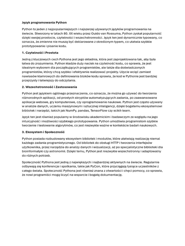 Język Programowania Python | PDF