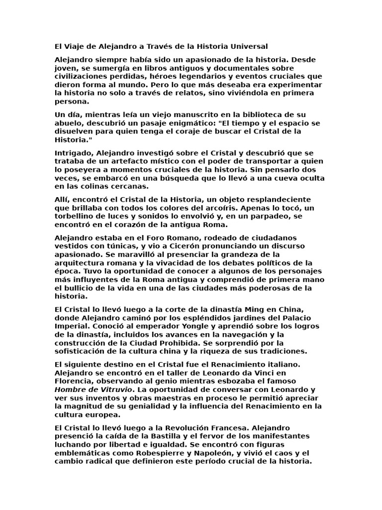 El Viaje de Alejandro A Través de La Historia Universal | PDF