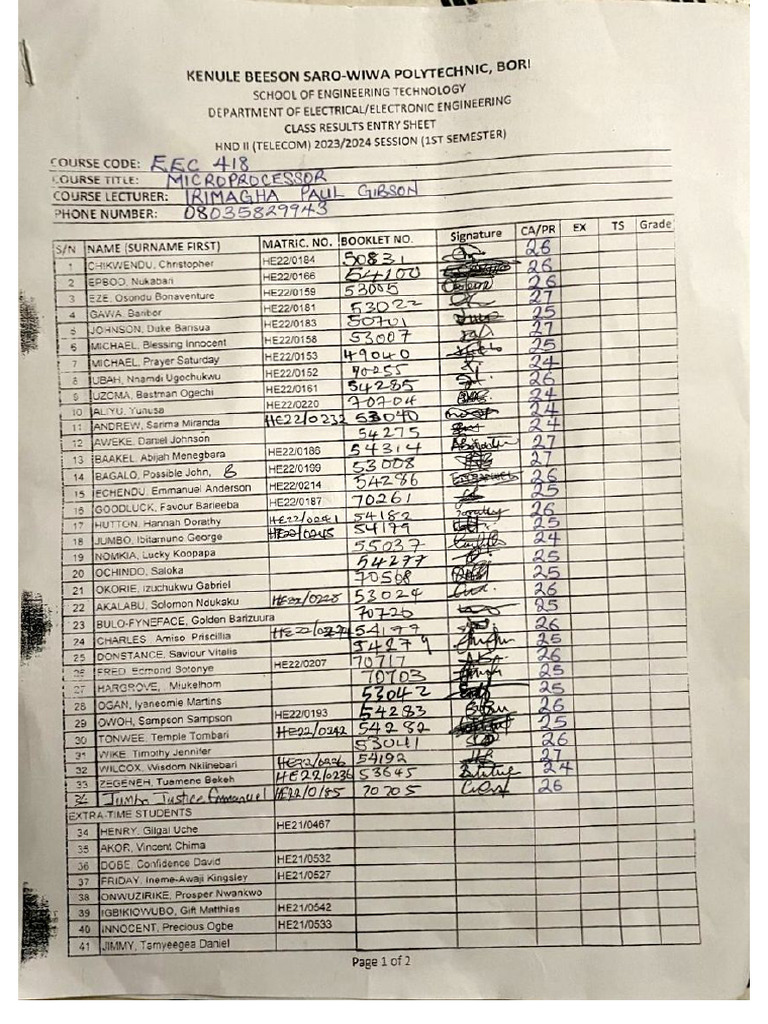 Microprocessor Practical by IRIMIAGHA PAUL G. | PDF