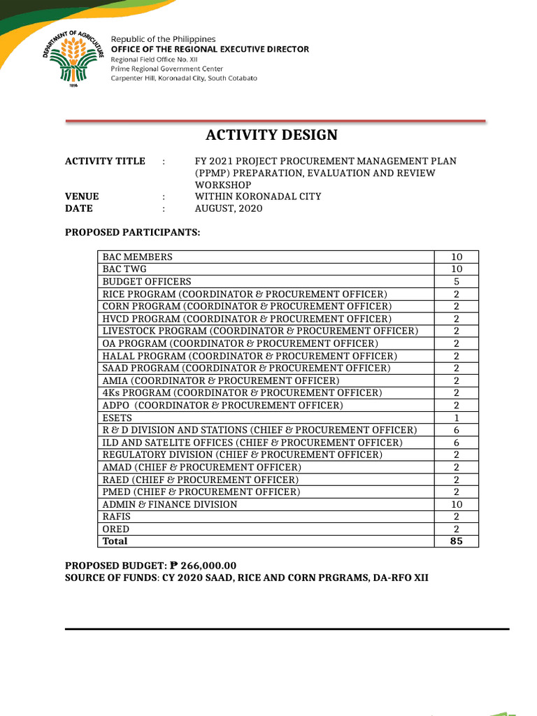 Activity Design | PDF
