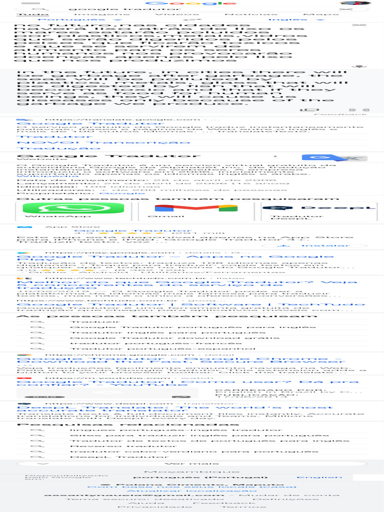 Google Tradutor - Pesquisa Google | PDF