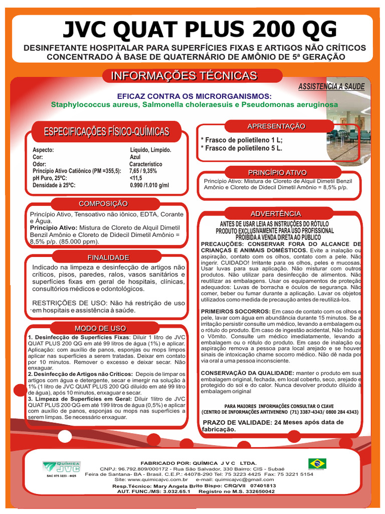 Ficha Tecnica JVC QUAT PLUS 200 QG | PDF