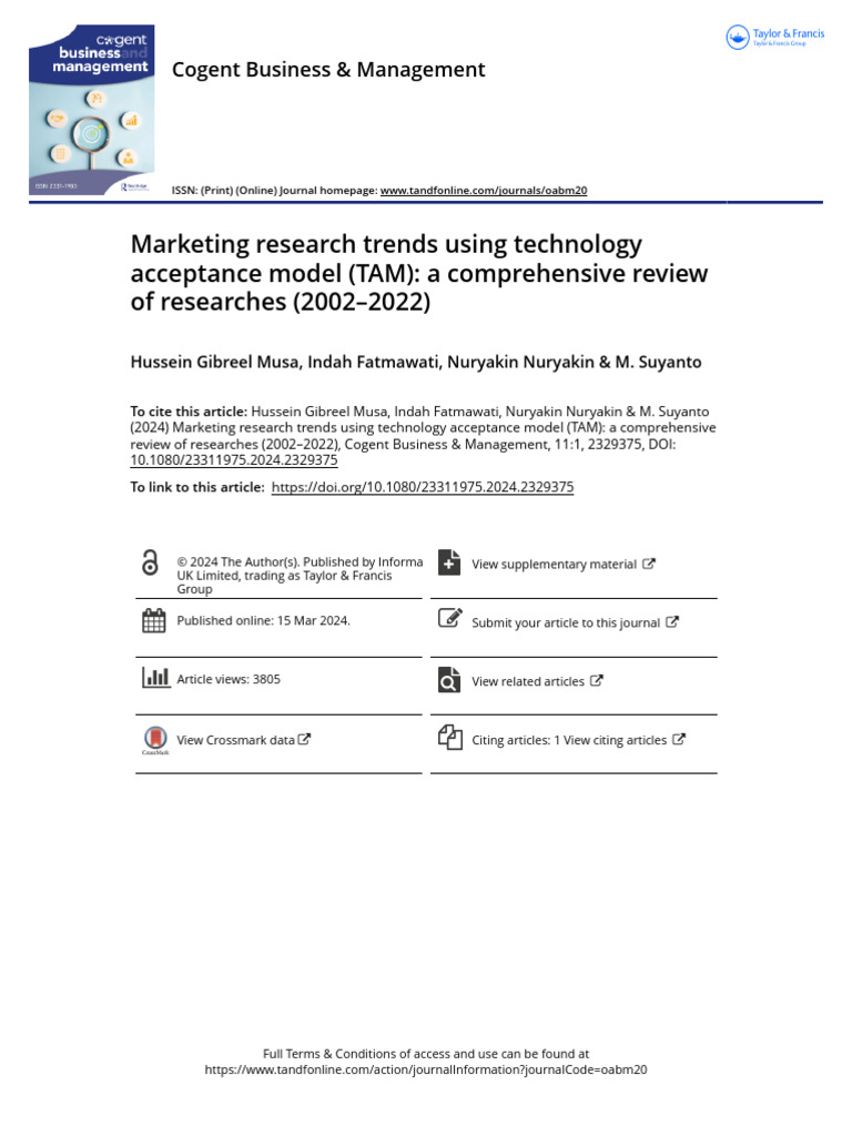 Marketing Research Trends Using Technology Acceptance Model TAM A ...