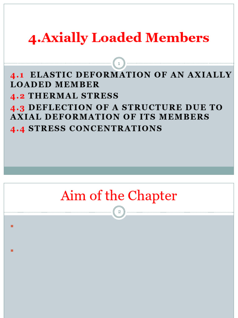 Lecture 4 - Axial Load | PDF