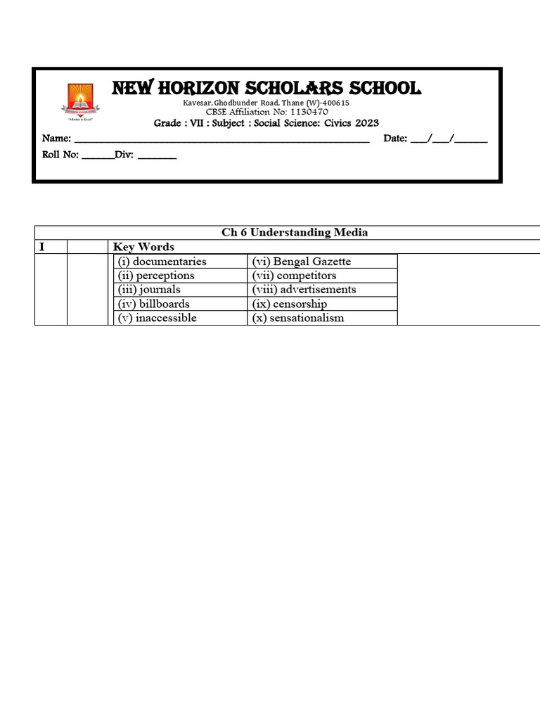Grade VII Pol. Sc. Understanding Media Textbook, N.P and W.B | PDF