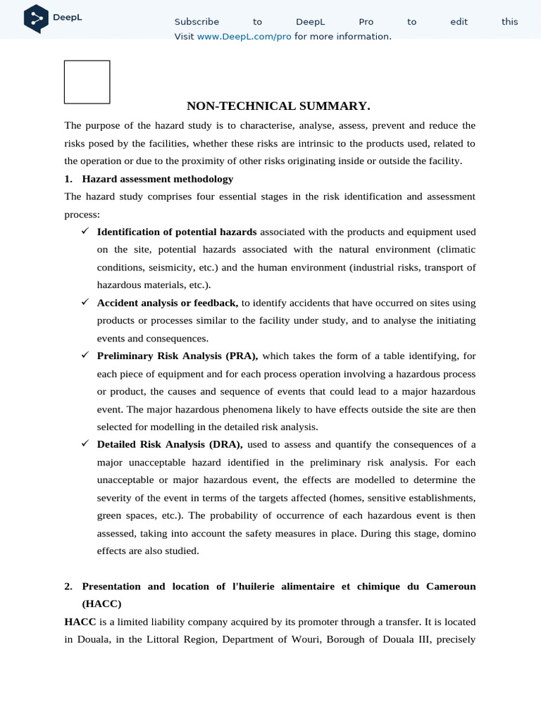 RESUME NON TECHNIQUE en | PDF