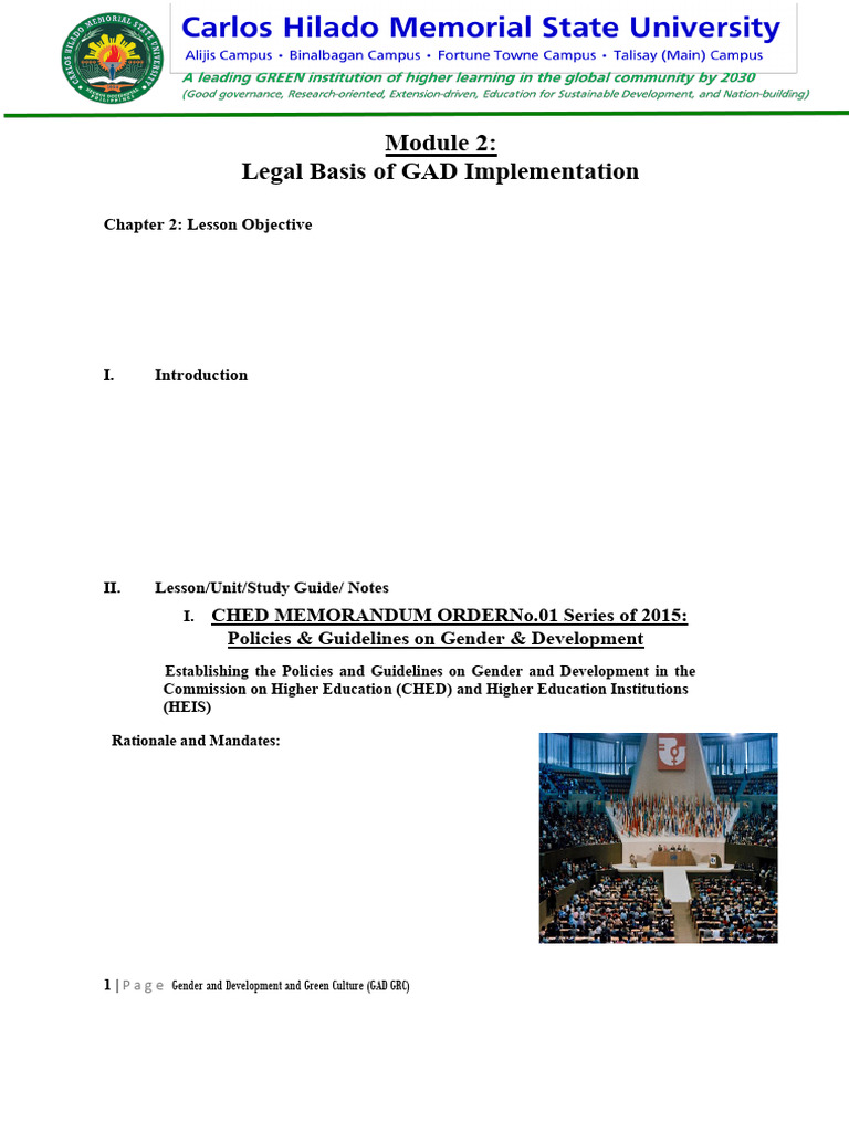 MODULE 2 Legal Basis of GAD Implementation Student Copy | PDF