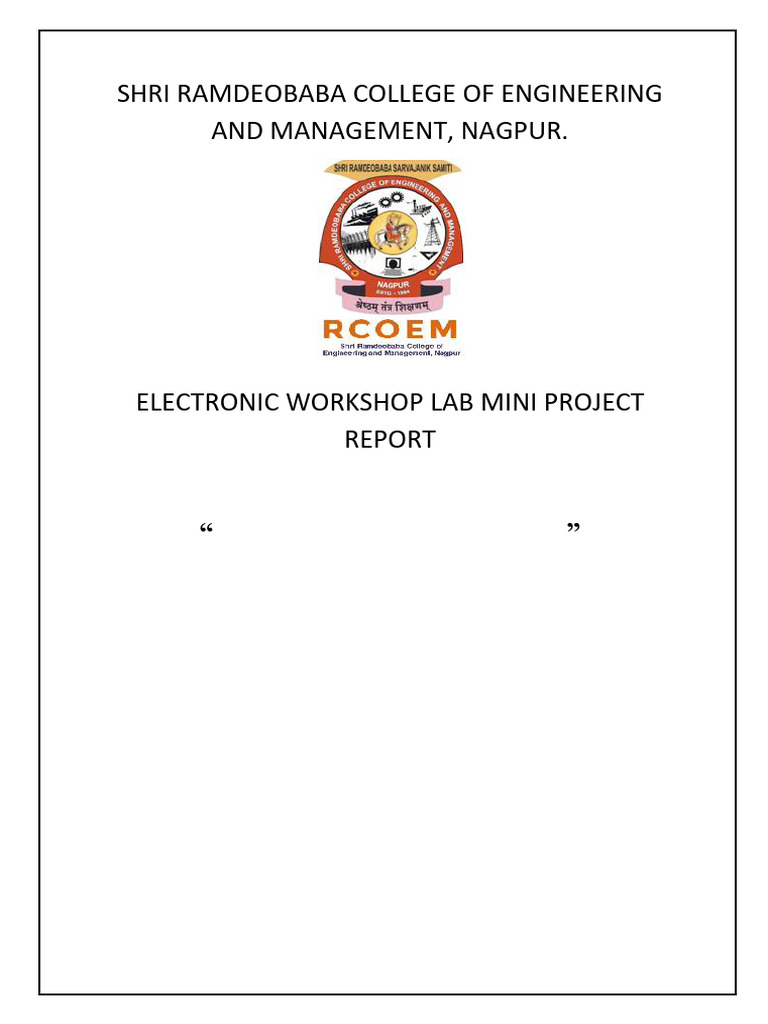 Mini Project Report EWS | PDF