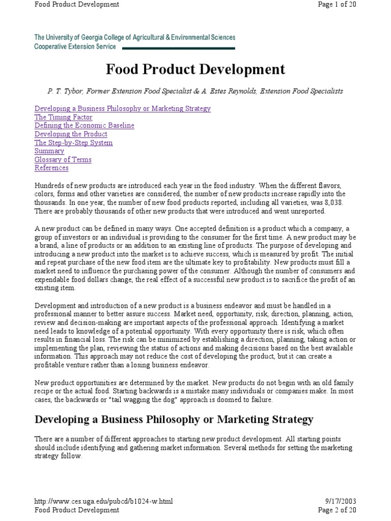Food Product Development | PDF | New Product Development | Packaging ...