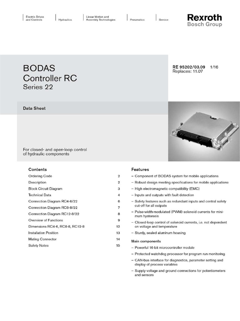 Bosch Rexroth Bodas RC12 | PDF