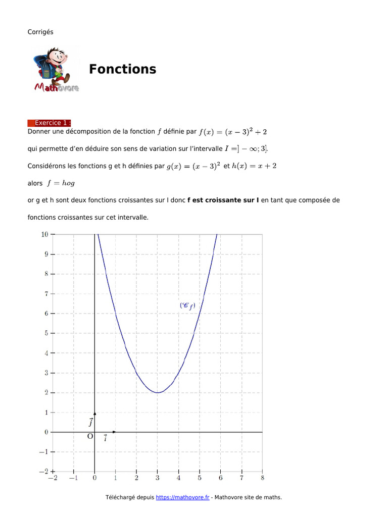 Fonctions Corriges 26319 | PDF
