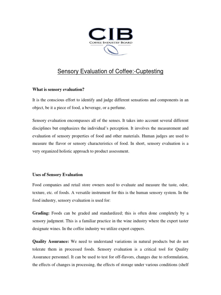 Coffee Cupping Program Manual | PDF