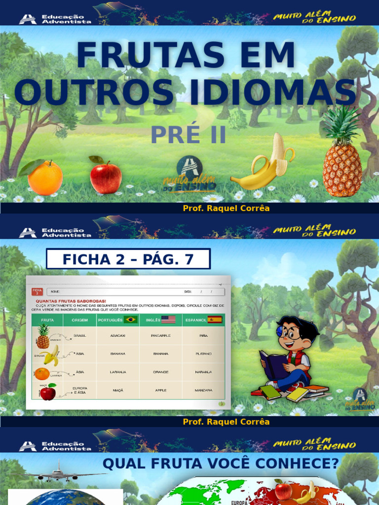 Ficha 2 - Frutas Em Outros Idiomas | PDF