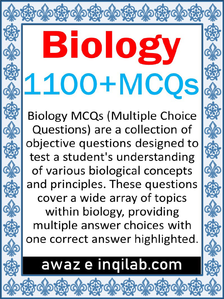 Biology MCQS | PDF
