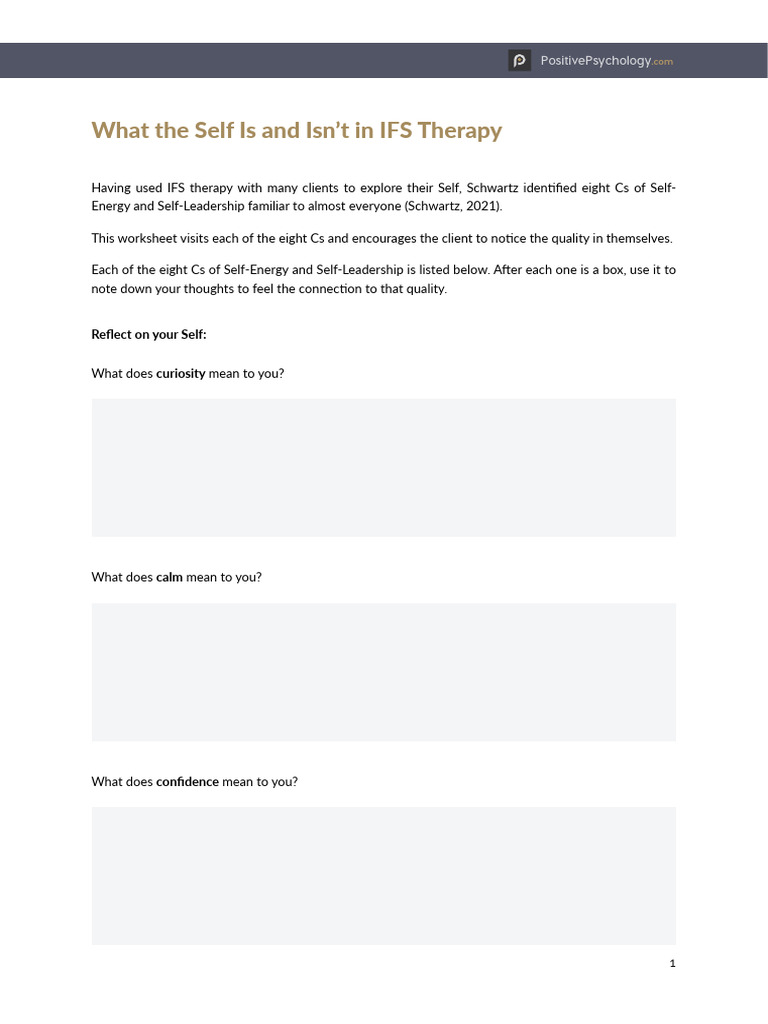 What The Self Is and Isnt in IFS Therapy | PDF