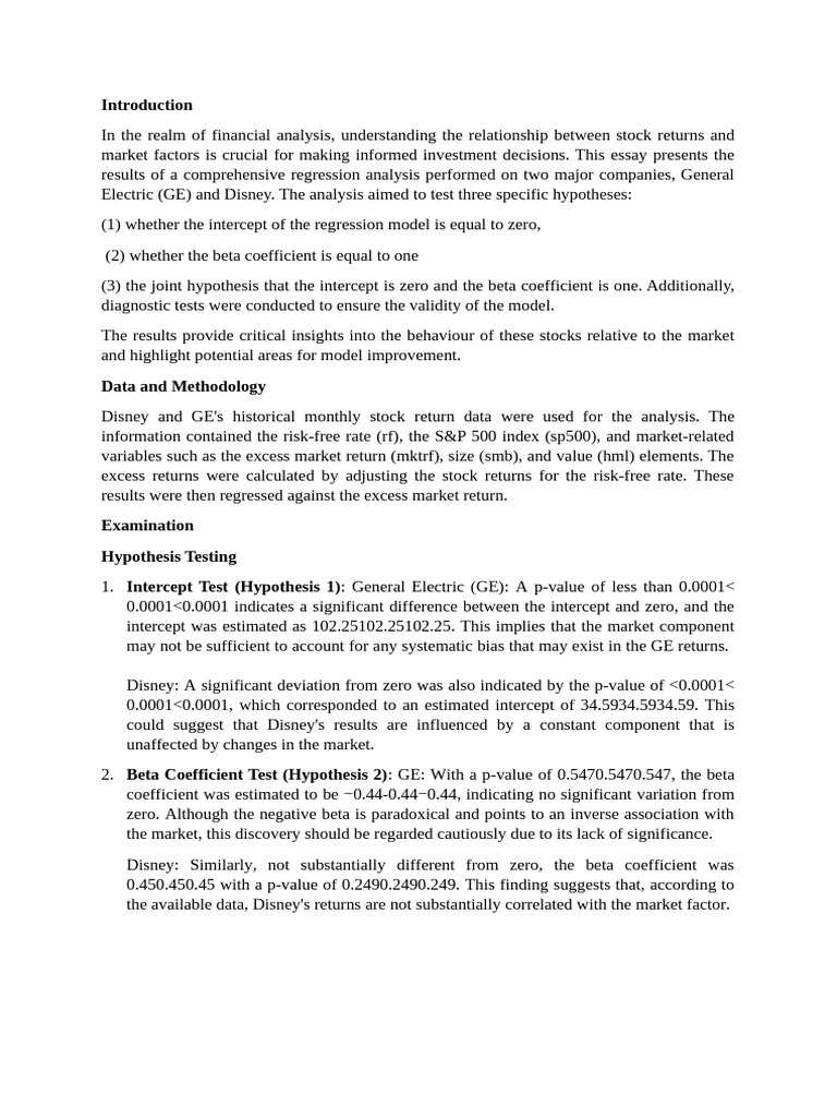 Assignment On Econometrics | PDF | Econometrics | Regression Analysis