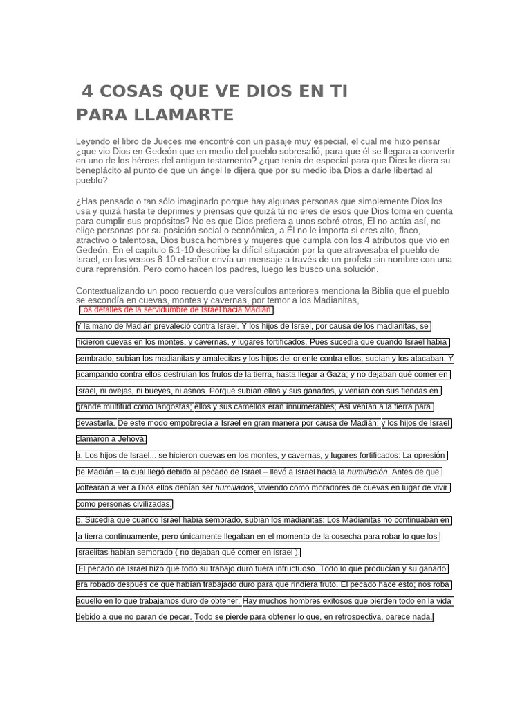 4 Cosas Que Ve Dios en Ti para | PDF