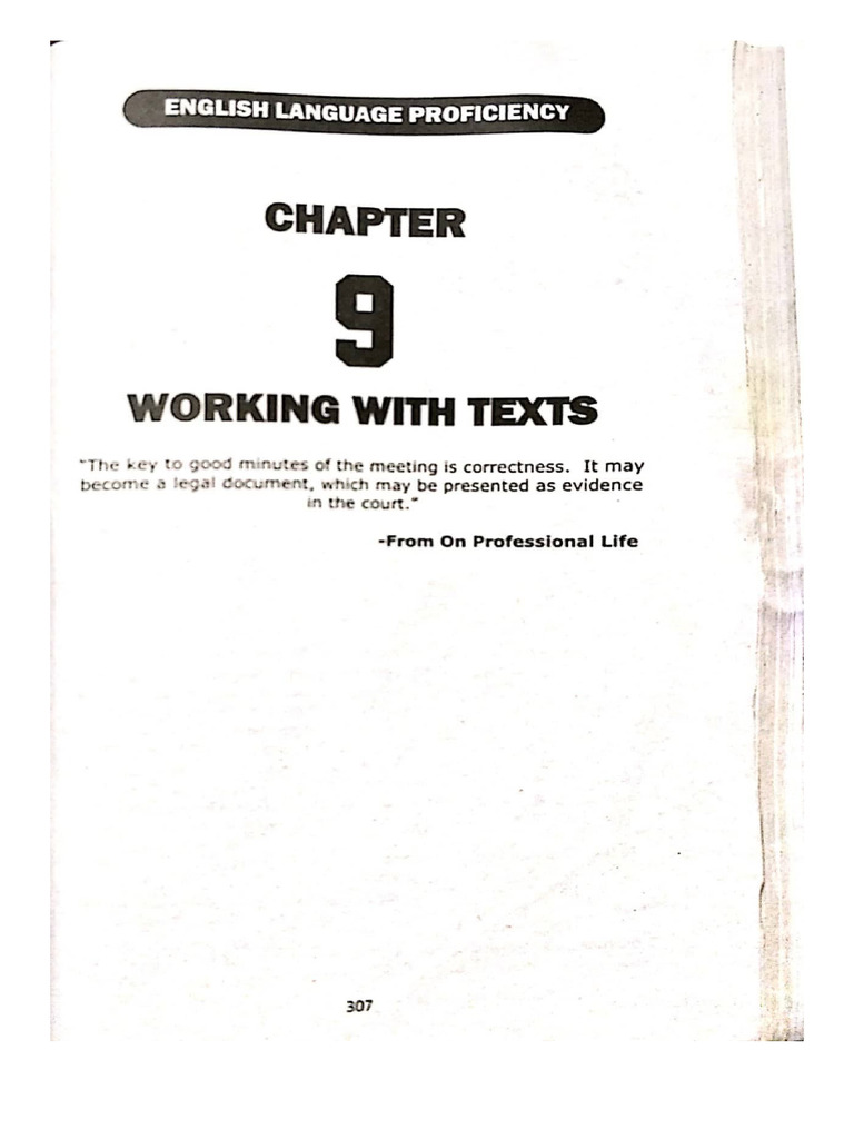 ELP Chapter 9 | PDF
