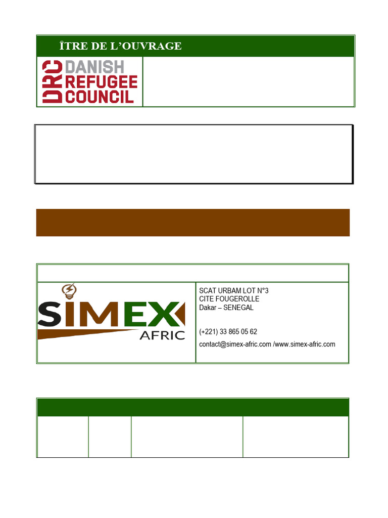 Sirl 00 - Rapport de Diagnostic Installation Electrique Du Siege Du DRC ...