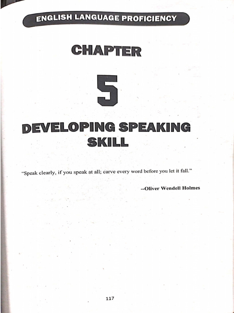 Chapter 5. Developing Speaking Skills | PDF