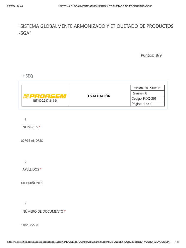 SGA: Etiquetado y Seguridad Química | PDF | Informática