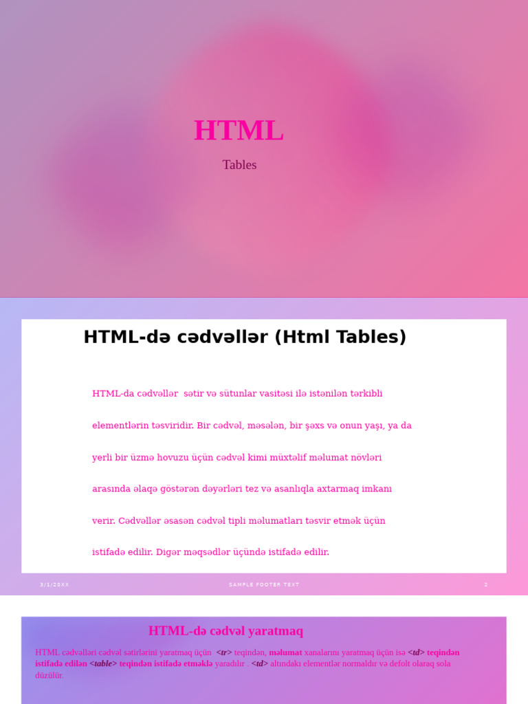 HTML - Tables | PDF