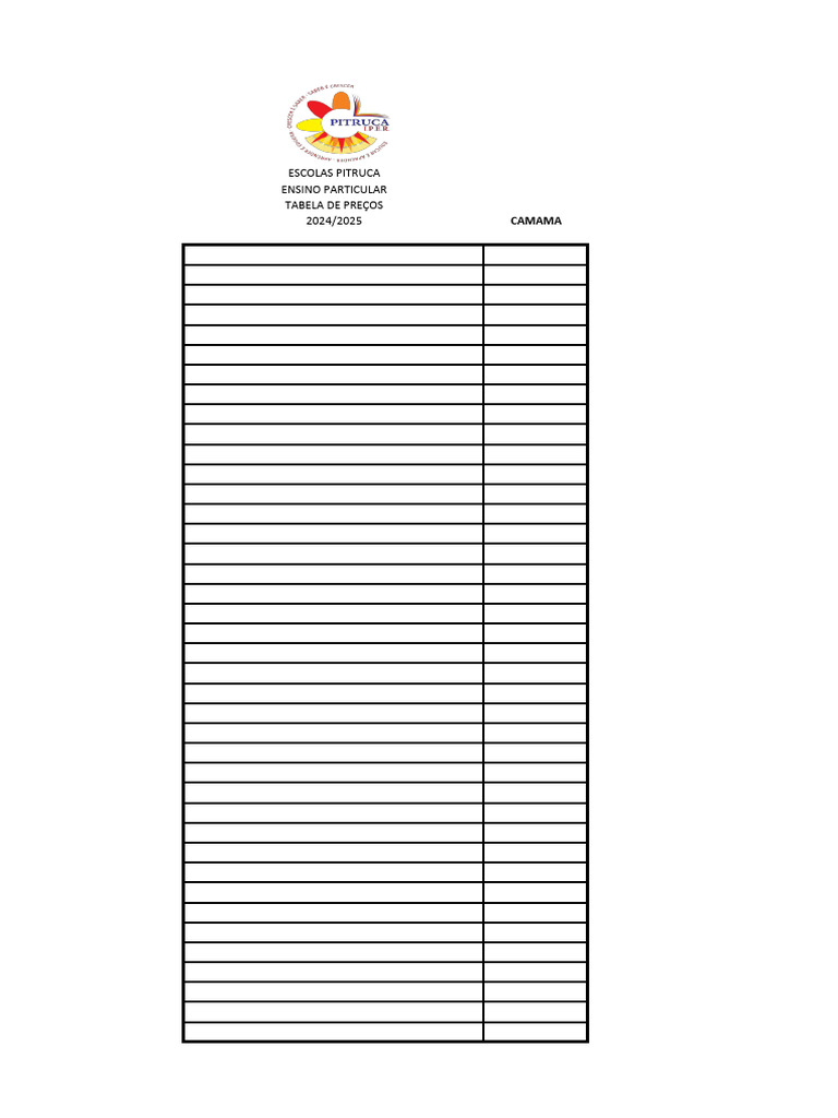 Propina Ensino Primário: Escolas Pitruca Ensino Particular Tabela de ...