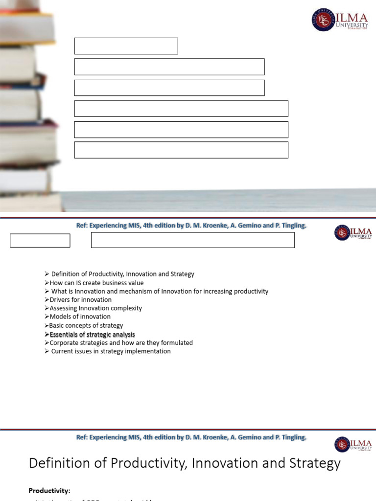 Lecture 03 CSC491 Productivity, Innovation and Strategy | PDF