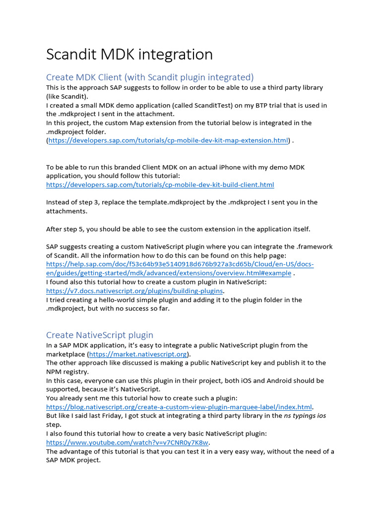 Scandit MDK NativeScript Plugin Manual | PDF