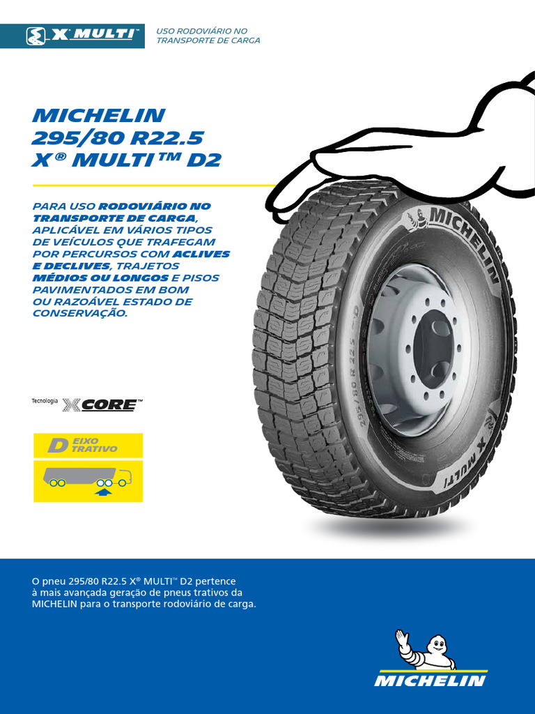 Folheto - Michelin - 295 80 R 22.5 - X MULTI D2 | PDF