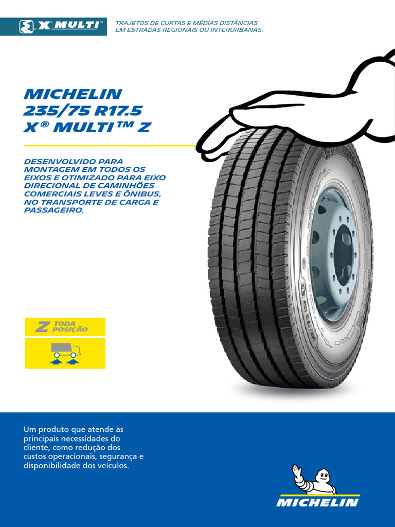 Folheto - Michelin - 235 75 R17.5 - X MULTI Z | PDF
