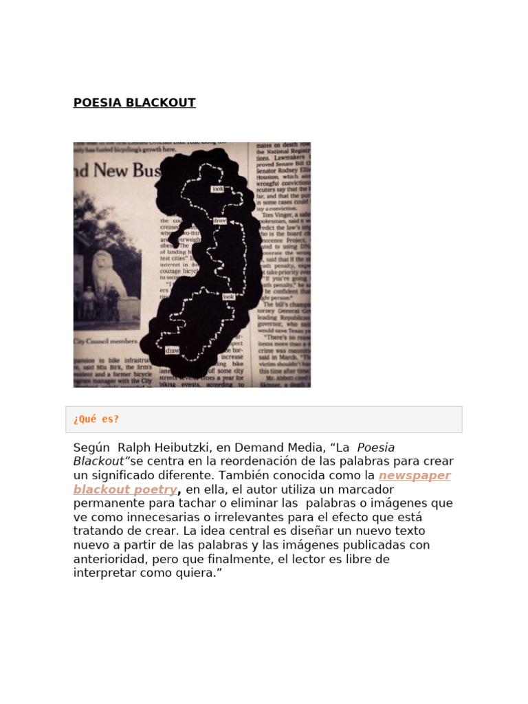 Poesia Blackout | PDF