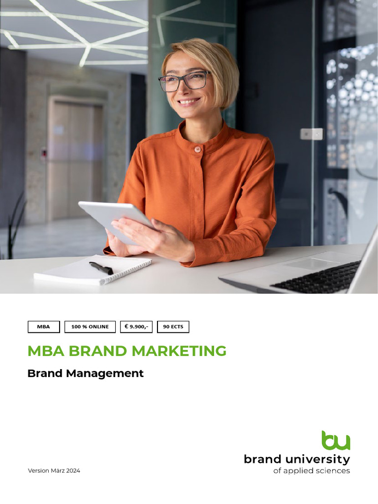 BU Infofolder MBA Brand-Management | PDF | Career & Growth | Business