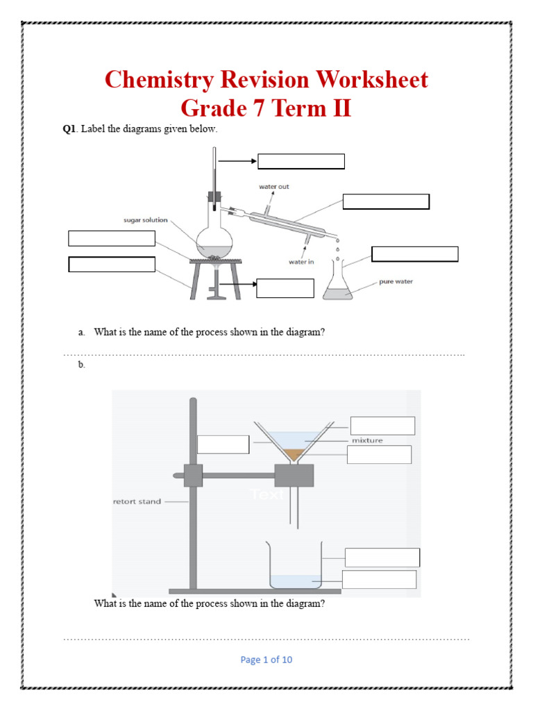 Grade 7 Term 2 Revision Worksheet 24 | PDF
