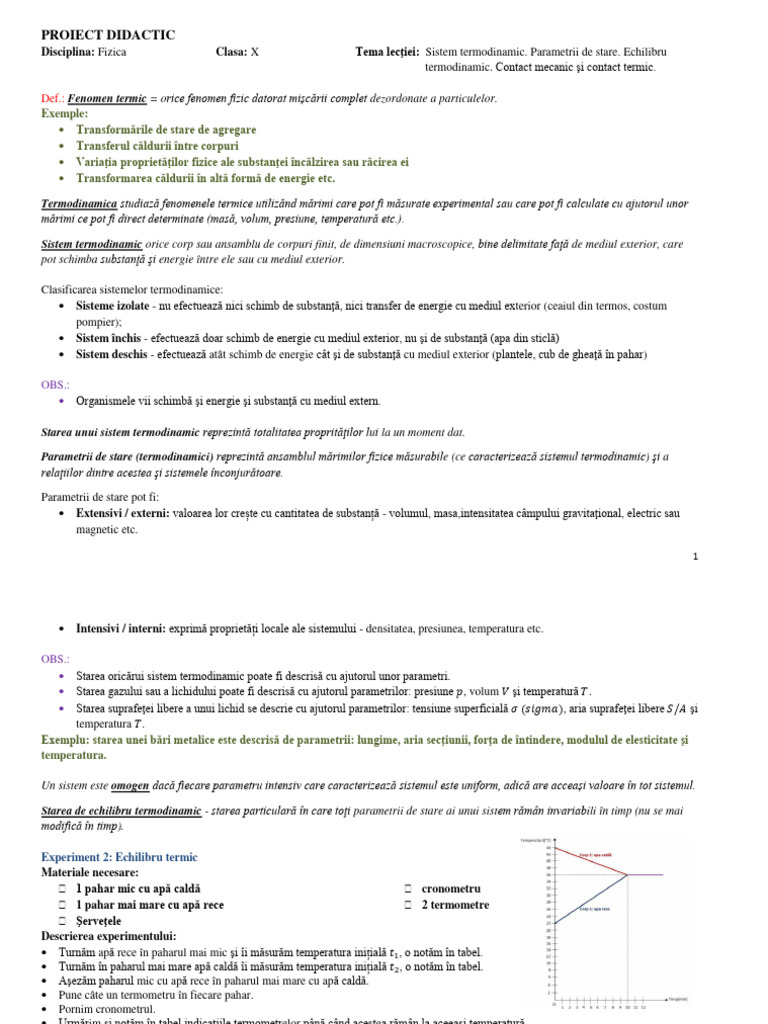 Proiect Didactic | PDF