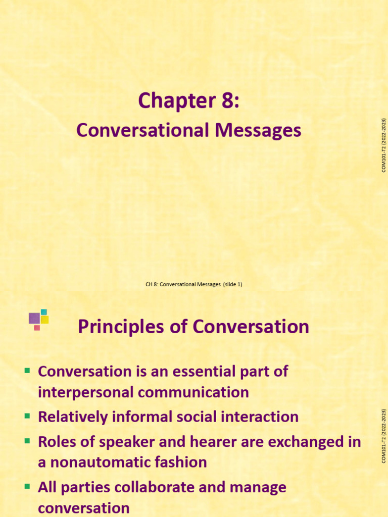 Chapter 8 - Conversational Messages | PDF