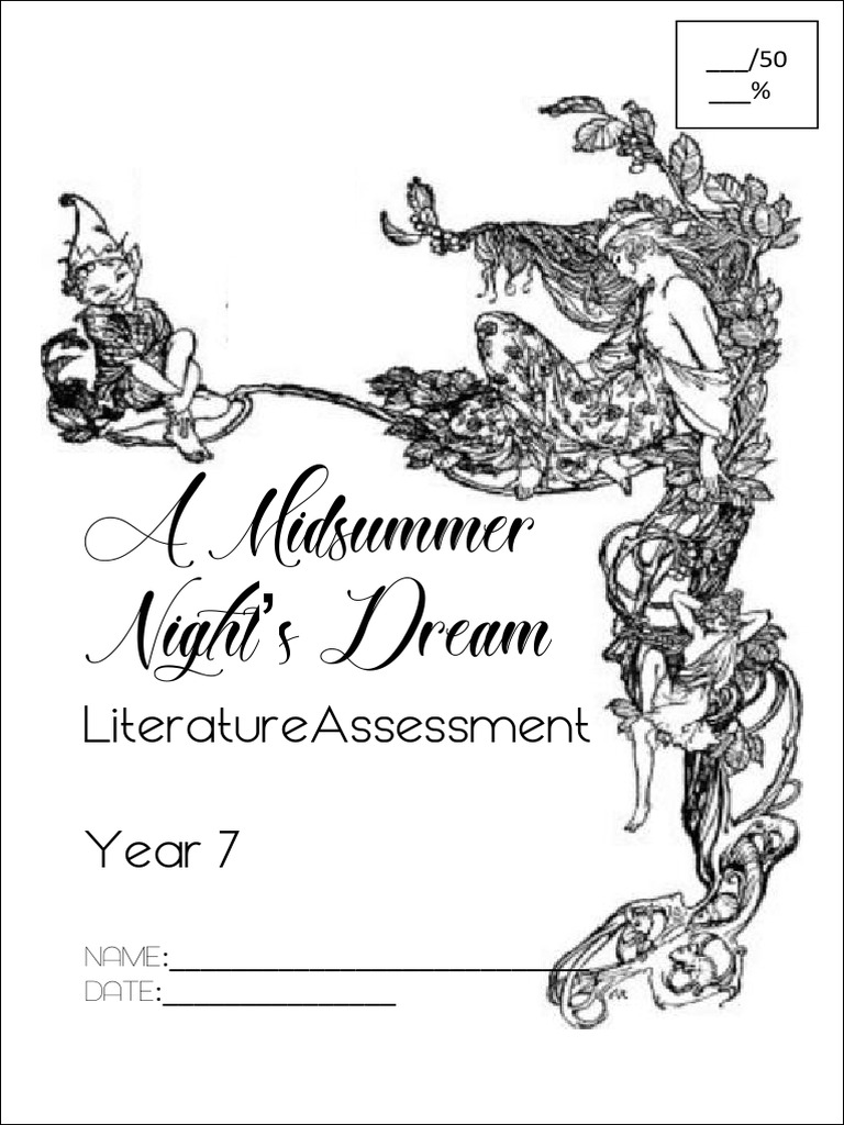 A MIDSUMMER NIGHT'S DREAM ASSESSMENT | PDF