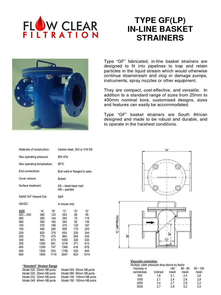 GFLP Basket Strainer | PDF