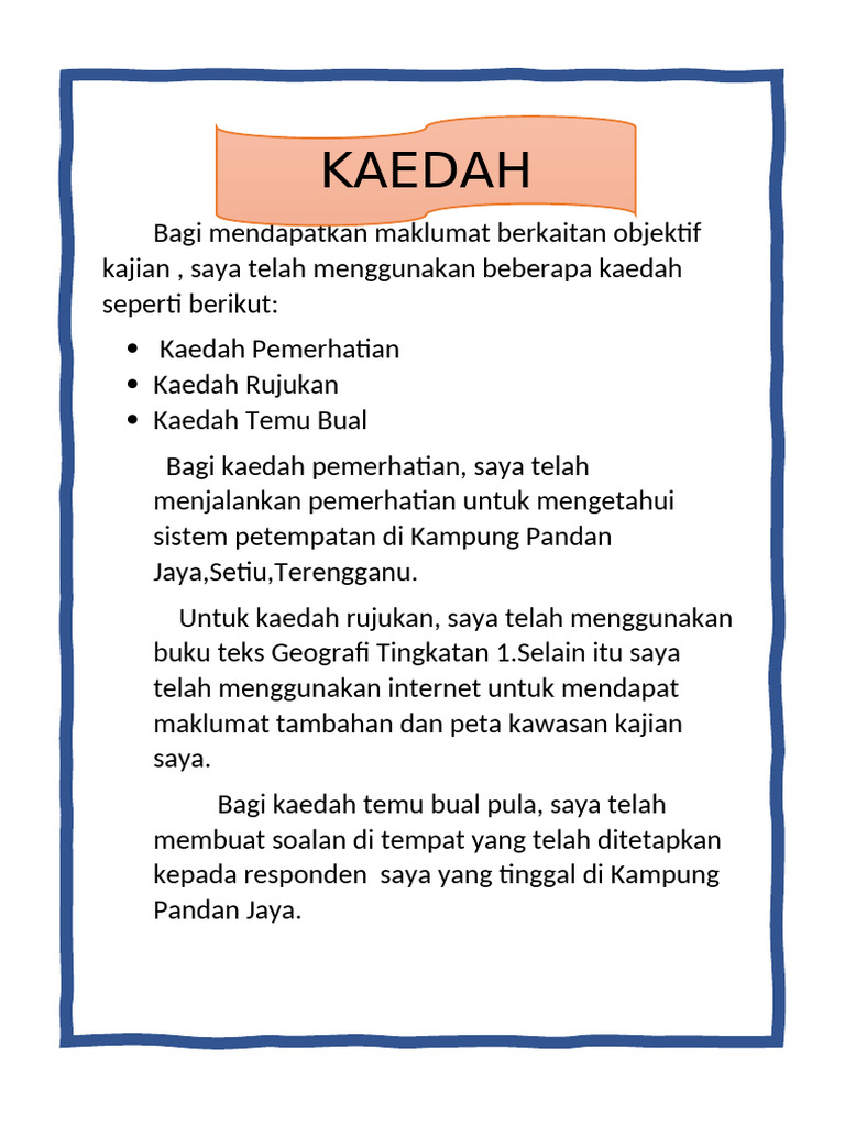 Kaedah Kajian | PDF