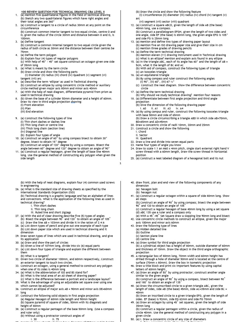 Technical Drawing-3 | PDF | Circle | Triangle
