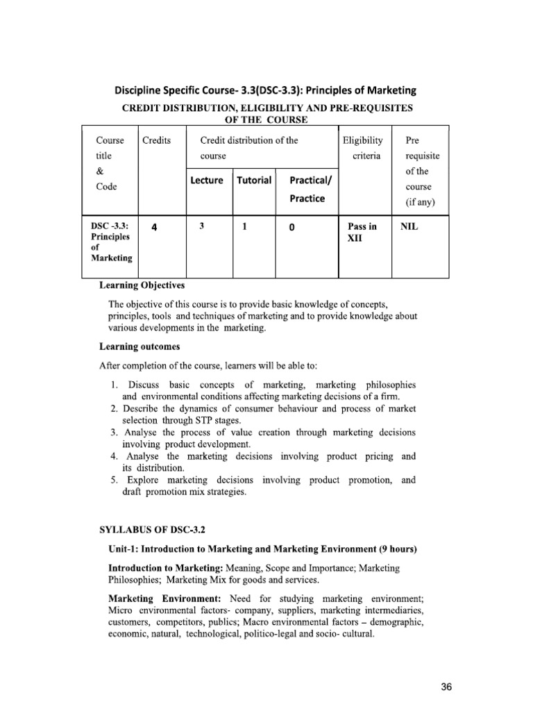 Syll BCP3 Marketing | PDF